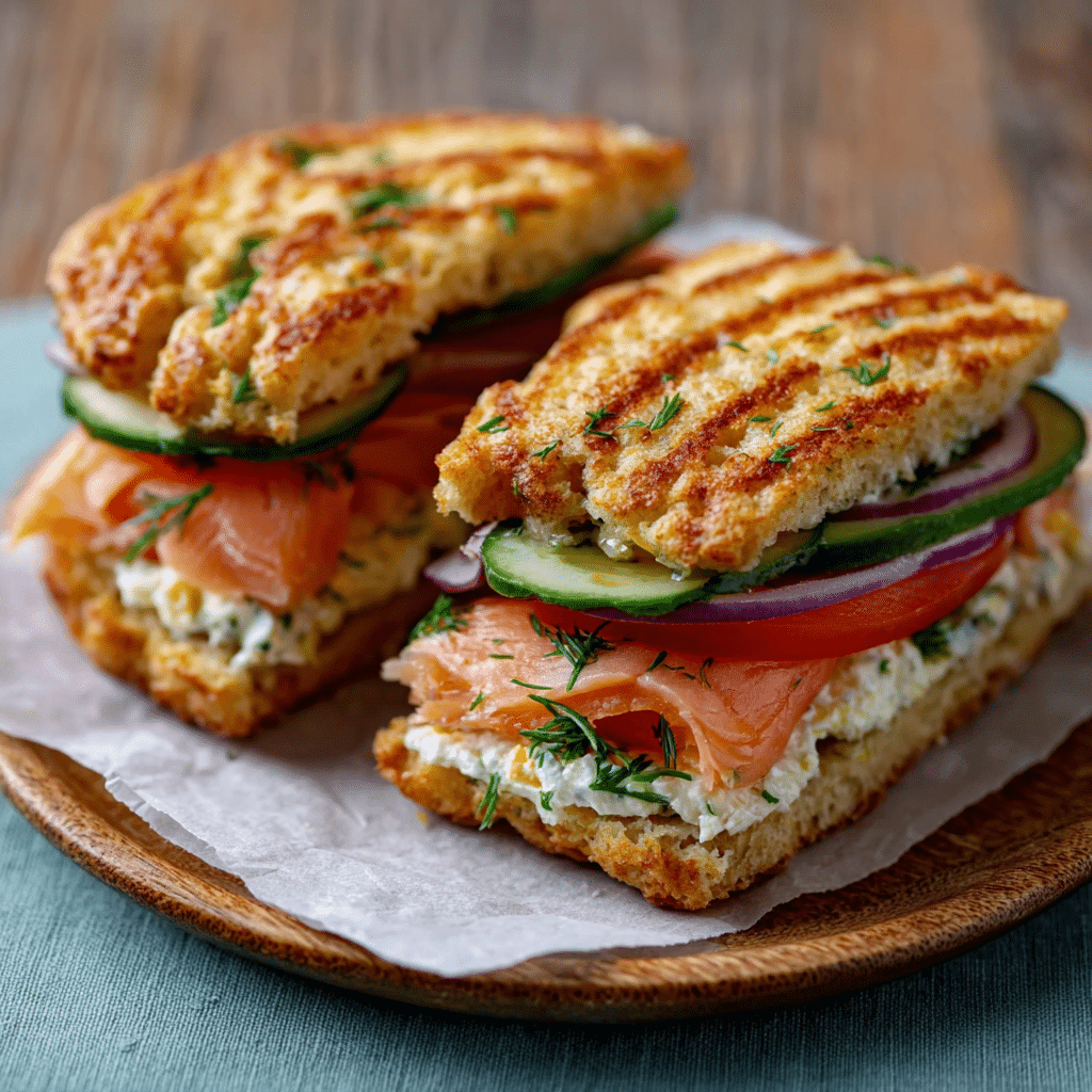 Smoked Salmon & Dill Cloud Bread Sandwiches: A Tasty Delight ...